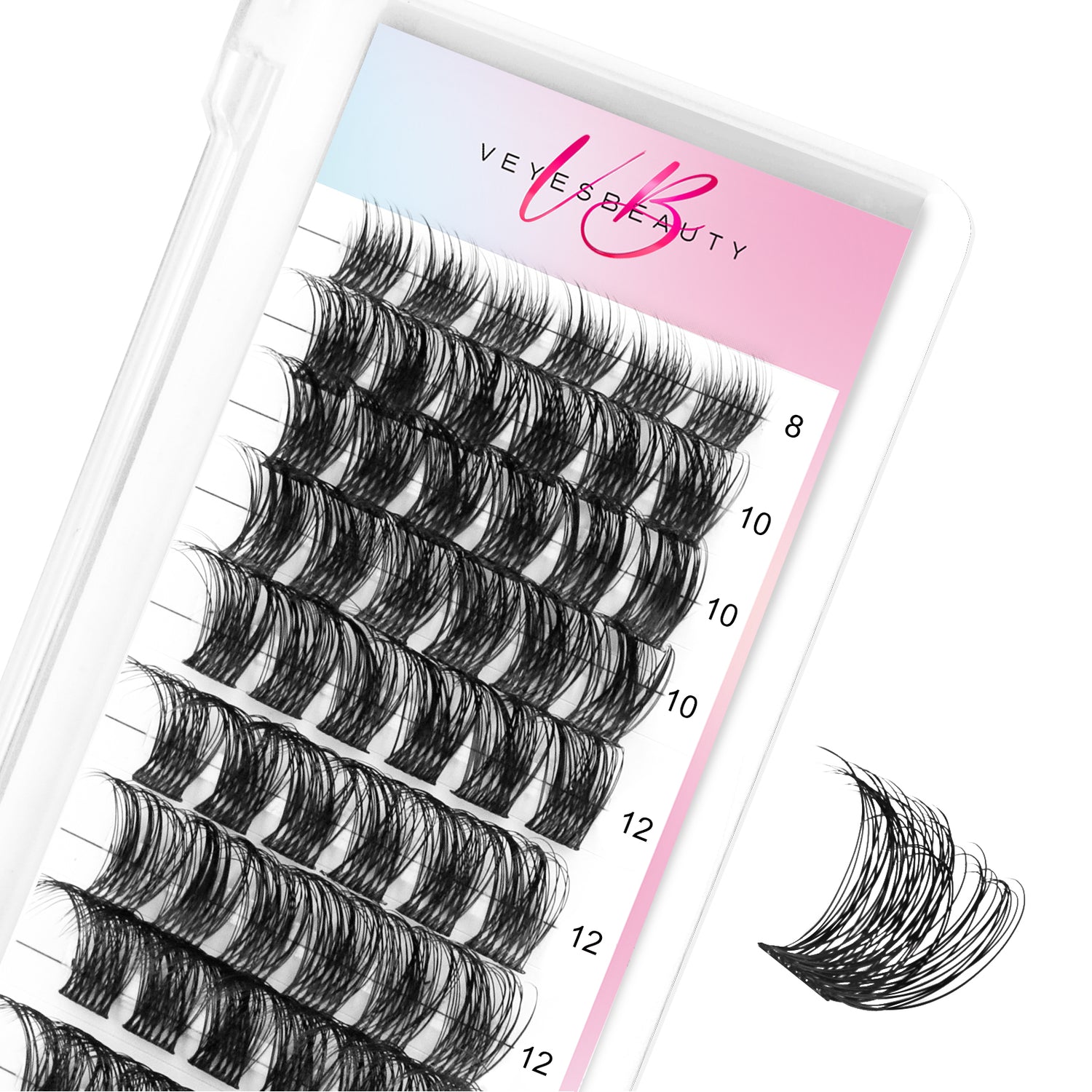 veyesbeauty cluster lashes individual cluster lash kits lash glue ...