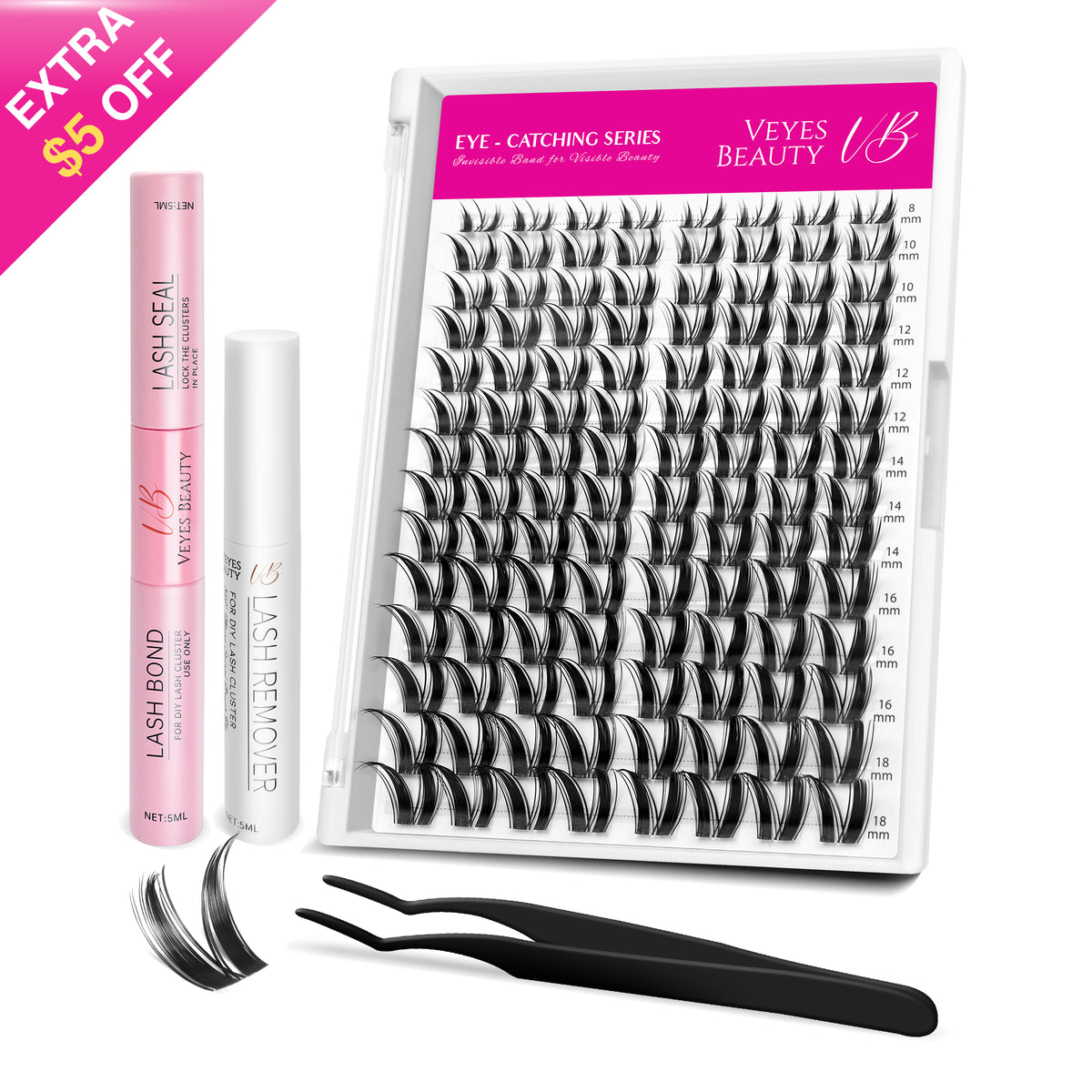 VeyesBeauty Bunny Cluster Lashes – Cute, Fluffy & Customizable DIY