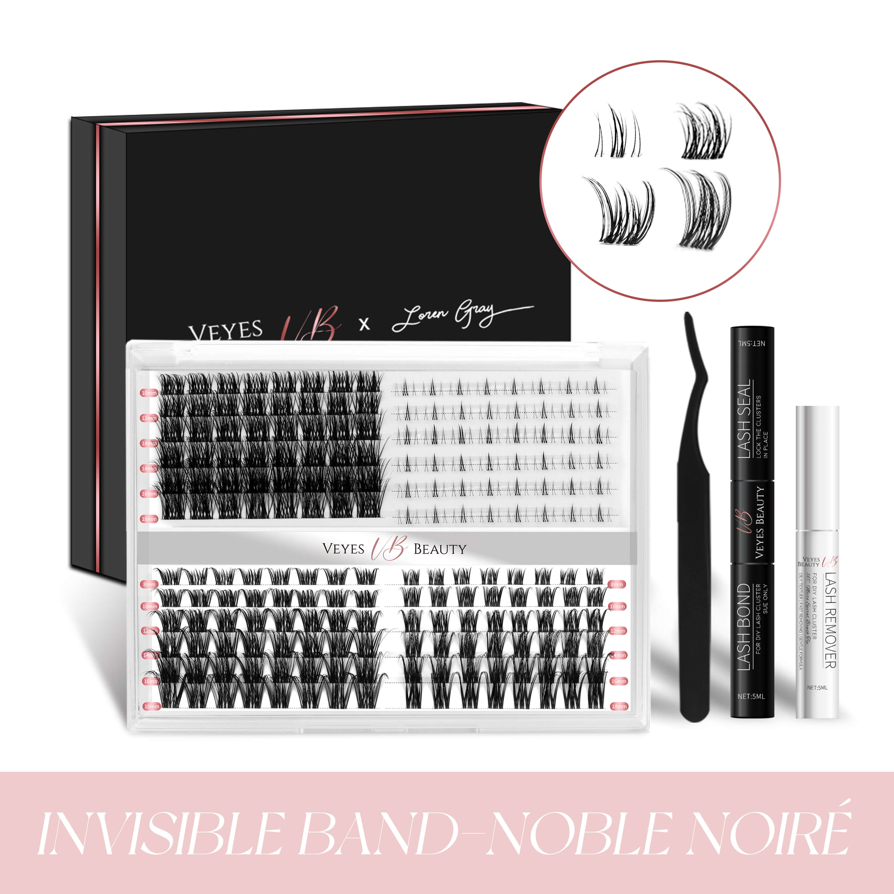 Veyesbeauty Invisible Band Lash | DIY Lash Extension Kit|Lash Clusters
