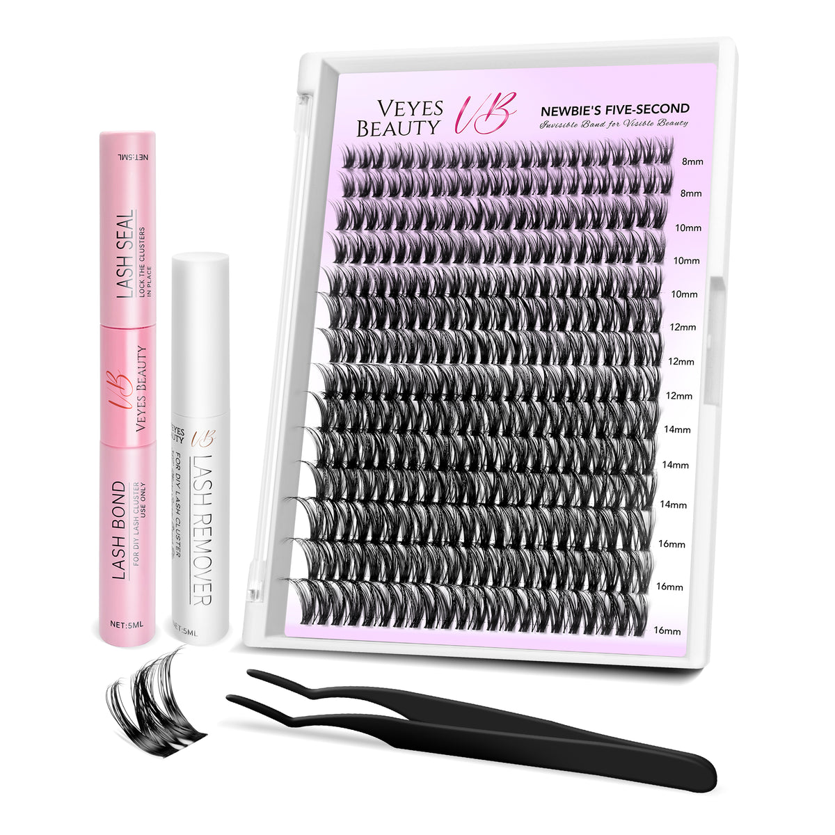 VeyesBeauty Ribbon Cluster Lashes | Natural Lift & Custom Lengths