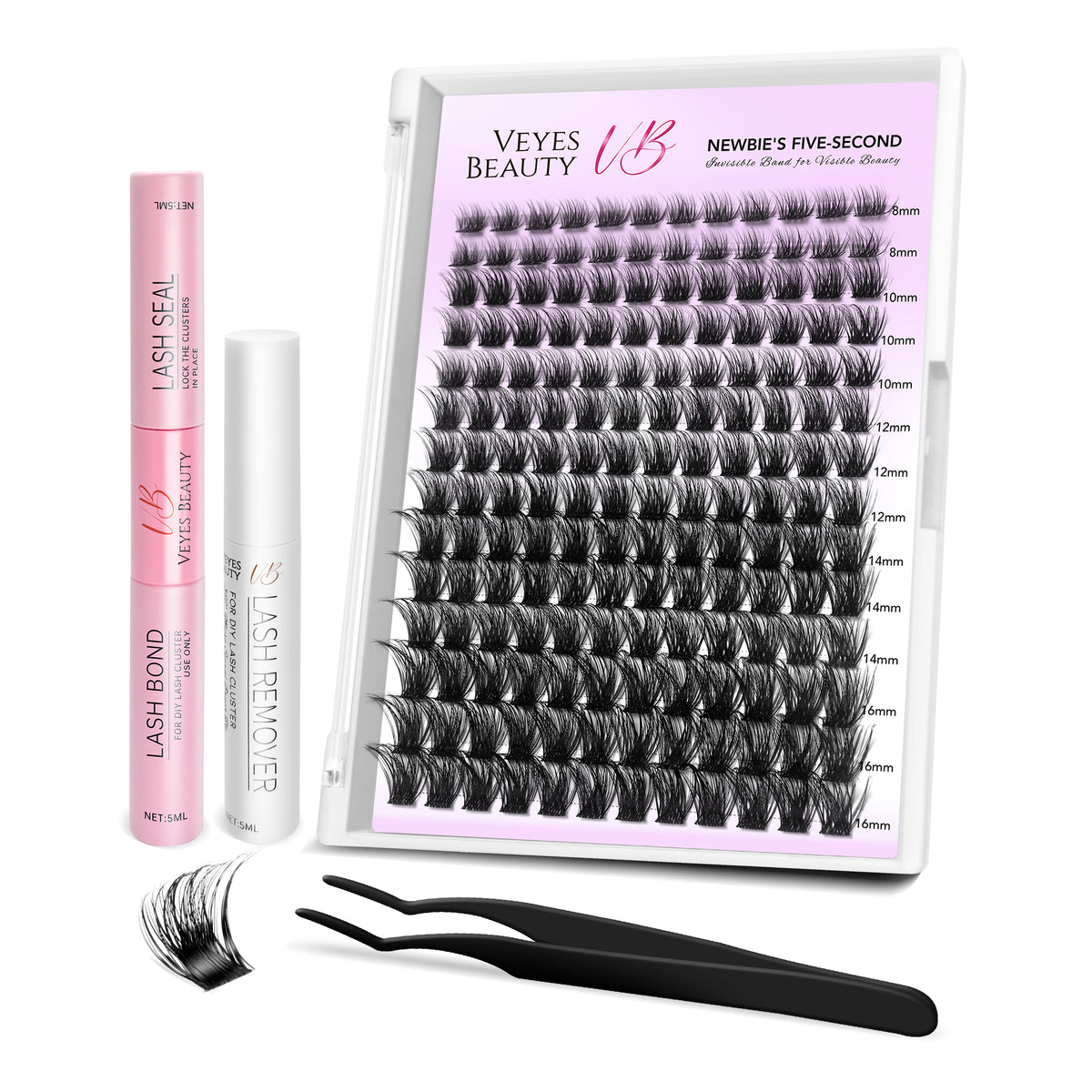 VeyesBeauty Siren Cluster Lashes | Soft, Voluminous & Multi-Length DIY