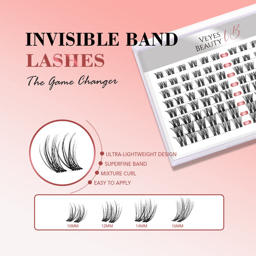 Veyesbeauty Invisible Band Lash | DIY Lash Extension Kit|Lash Clusters ...